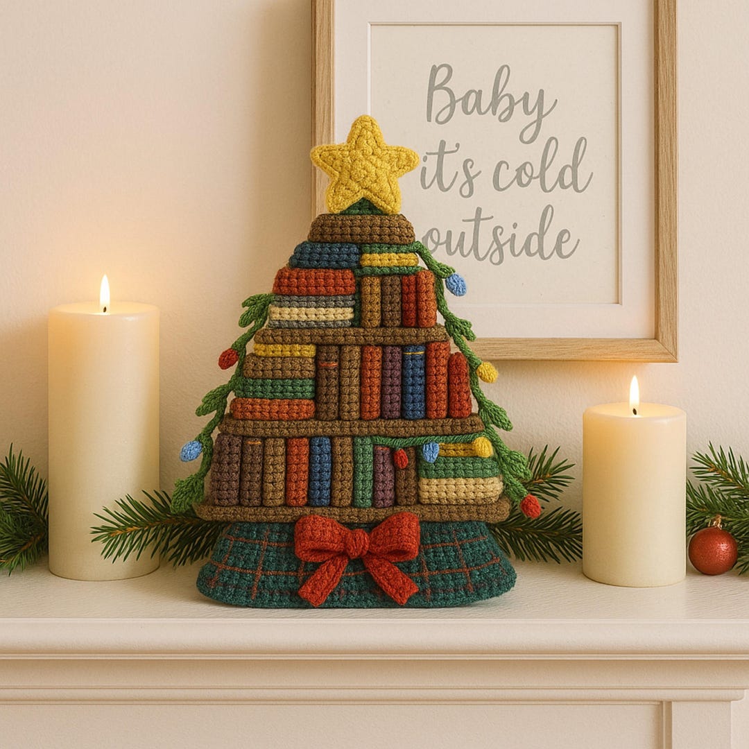 Crochet Christmas Book Tree Pattern: Holiday Decor (PDF Pattern) - Etsy