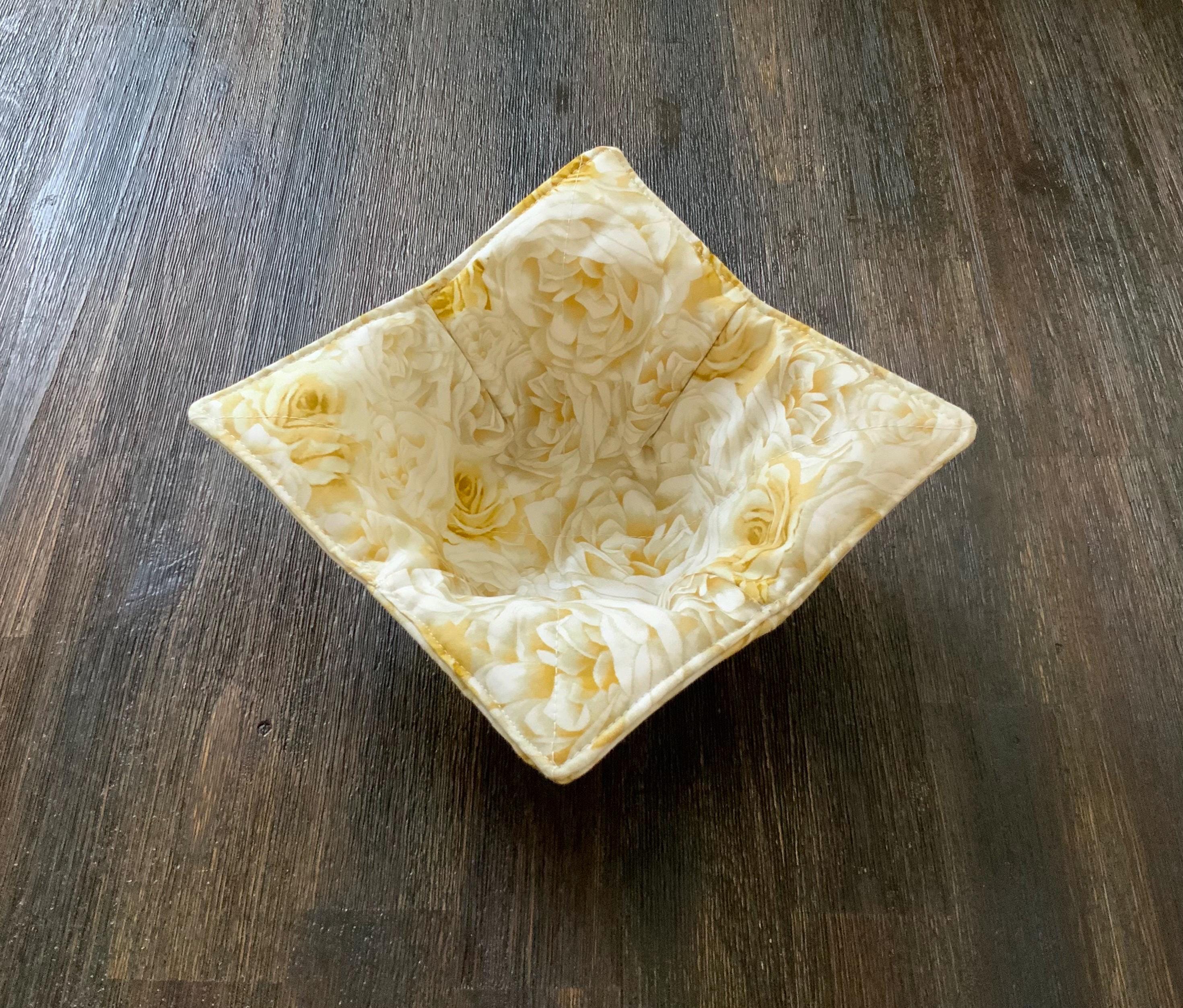 Reversible Cotton Floral Solid Bowl Cozy - Etsy