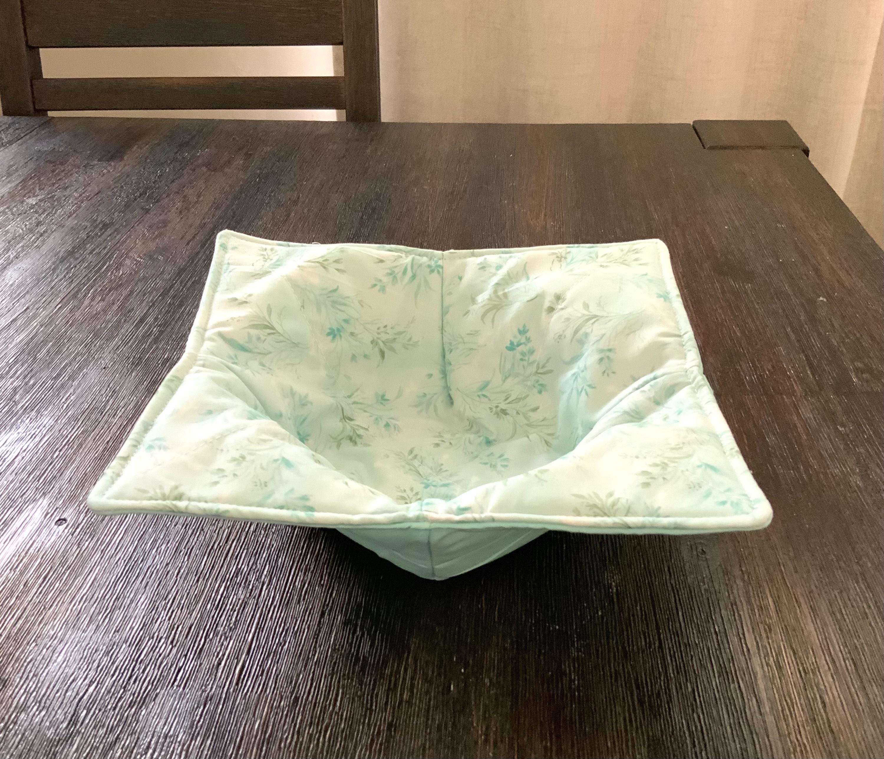 Reversible Cotton Floral Solid Bowl Cozy - Etsy