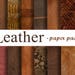 LEATHER DIGITAL PAPER, Printable Papers, Leathers Texture, Photography ...