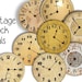 Vintage CLOCK DIAL FACES - 8 4 Inch Craft Circles - Instant Download ...