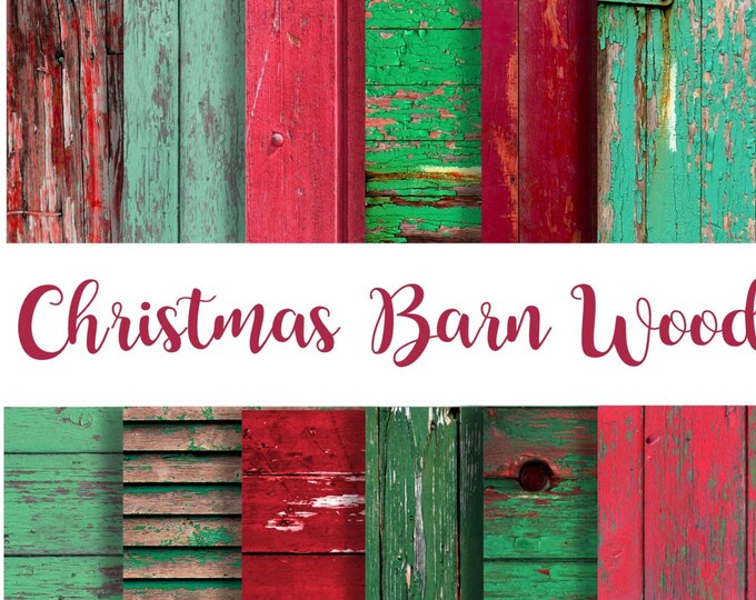 RUSTIC CHRISTMAS Digital PAPER Printable Barn Wood Texture Background ...