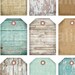 BEACH TEXTURES Printable Gift Tags, Beach House Collage Sheet, Digital ...