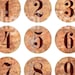 VINTAGE OLD NUMBERS Craft Circles - Aged Parchment Paper Numbers ...