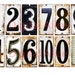 VINTAGE OLD NUMBERS Craft Circles - Aged Parchment Paper Numbers ...