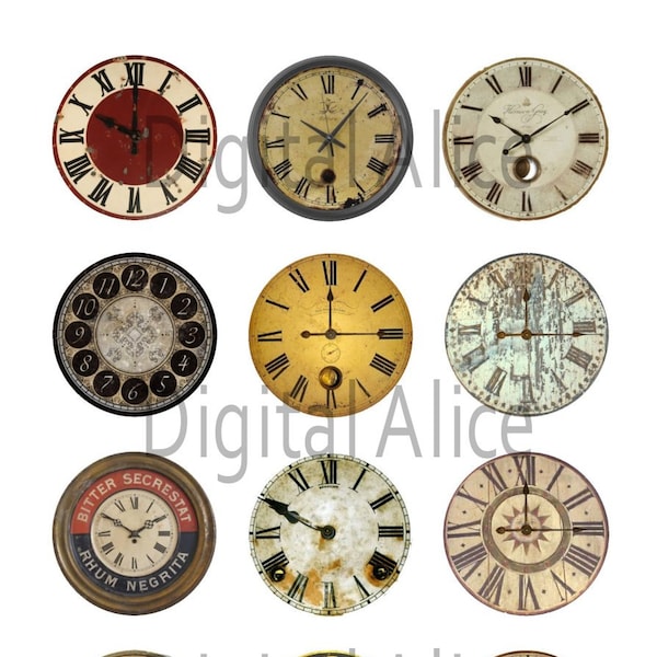 Antique Clock Face - Etsy