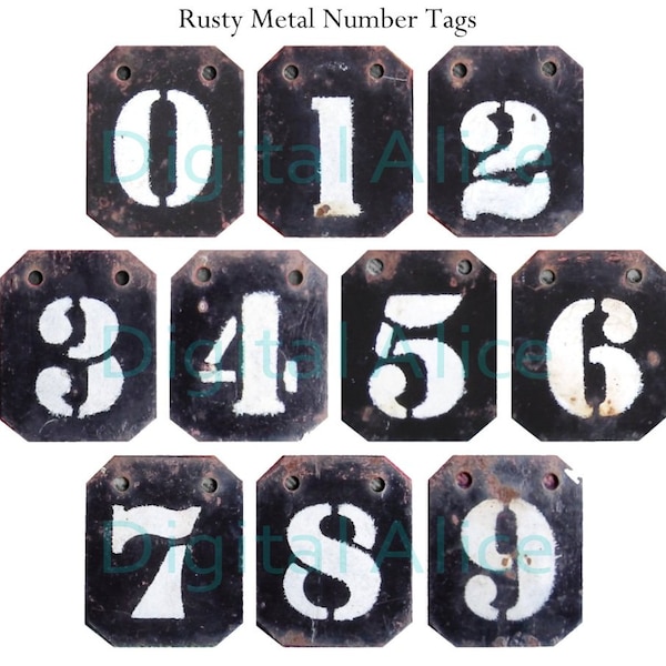 Metal Numbers - Etsy