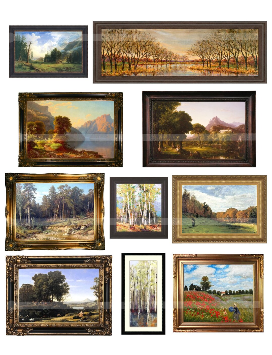 Miniature Framed Paintings MINIATURE LANDSCAPE MASTERPIECES Instant ...