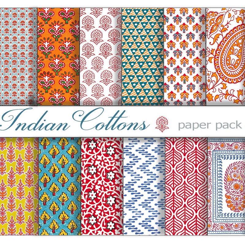 India Block Print Wallpaper - Etsy UK