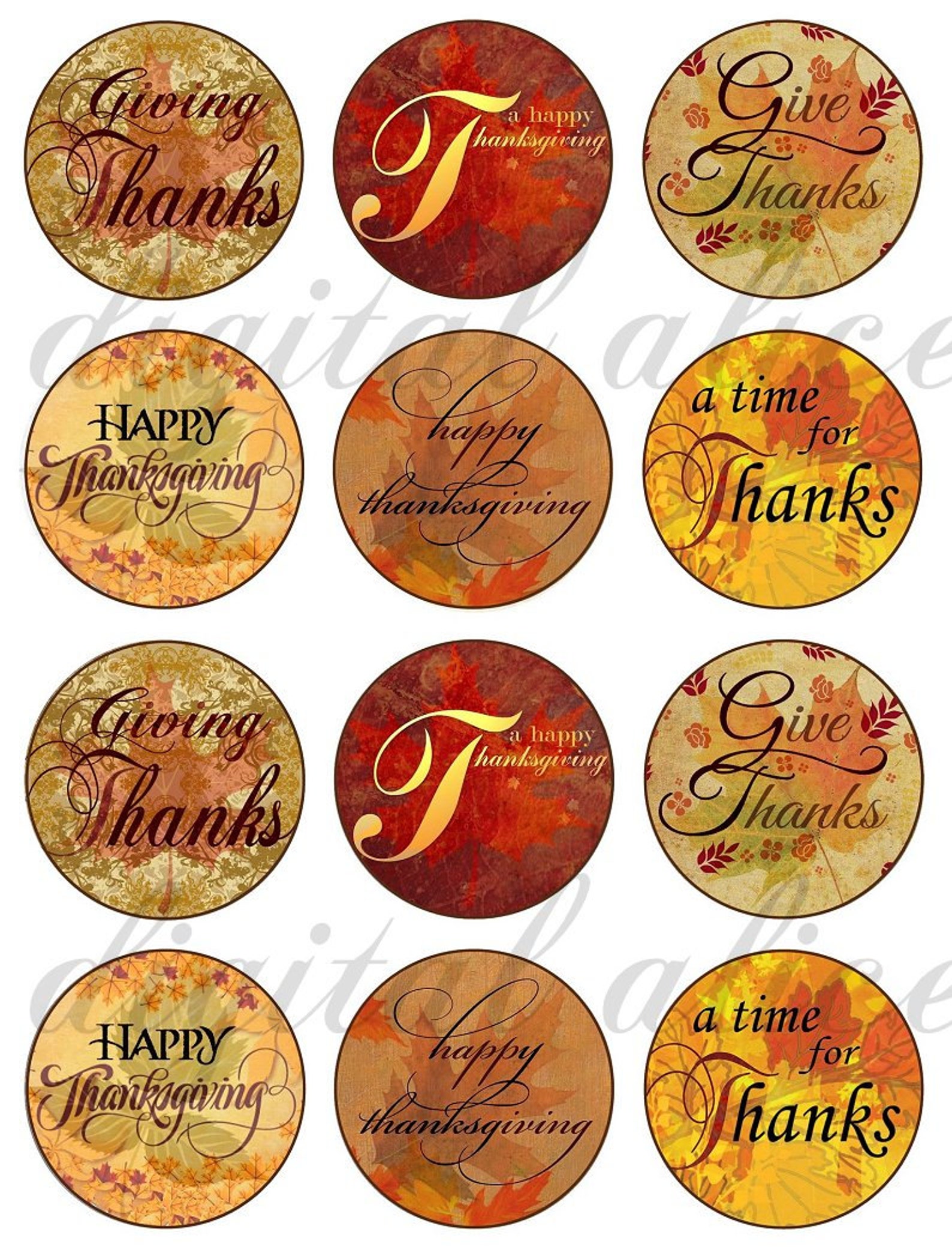 THANKSGIVING Craft Circles - Giving Thanks, Give Thanks, Instant ...