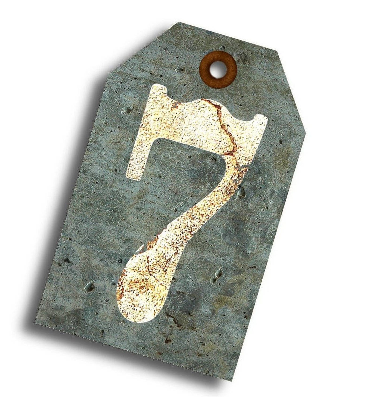 CONCRETE NUMBER TAGS Instant Download Digital Stone Cement - Etsy