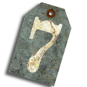 CONCRETE NUMBER TAGS - Instant Download Digital Stone Cement Numbered ...