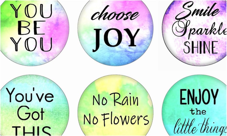 INSPIRATIONAL QUOTES CIRCLES Motivational Sayings Uplifting - Etsy ...