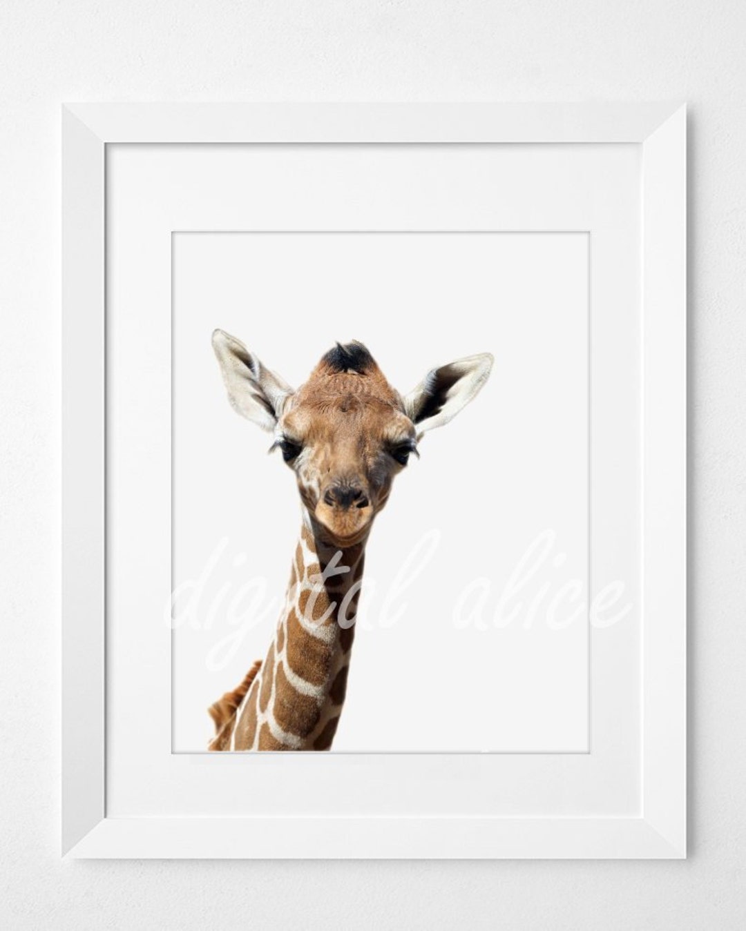 Digital BABY GIRAFFE PRINT -instant Download Digital Printable- Modern ...