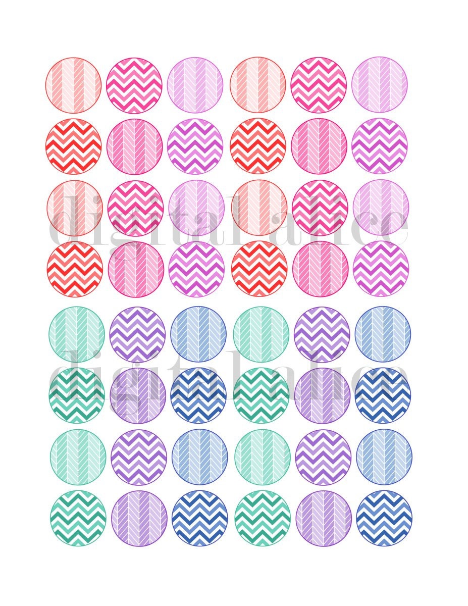 CHEVRON COLLAGE SHEET Craft Circles - Pinks Blues Purples - Boy and ...