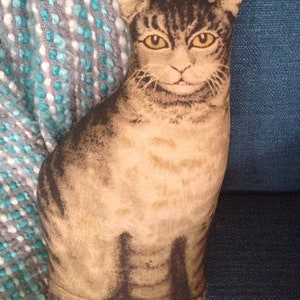 Primitive TABBY CAT Pillow DOLL 1892 Reproduction Litho Rag - Etsy