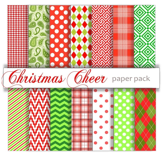 MERRY CHRISTMAS PAPERS Digital Printable Xmas Backgrounds - Etsy