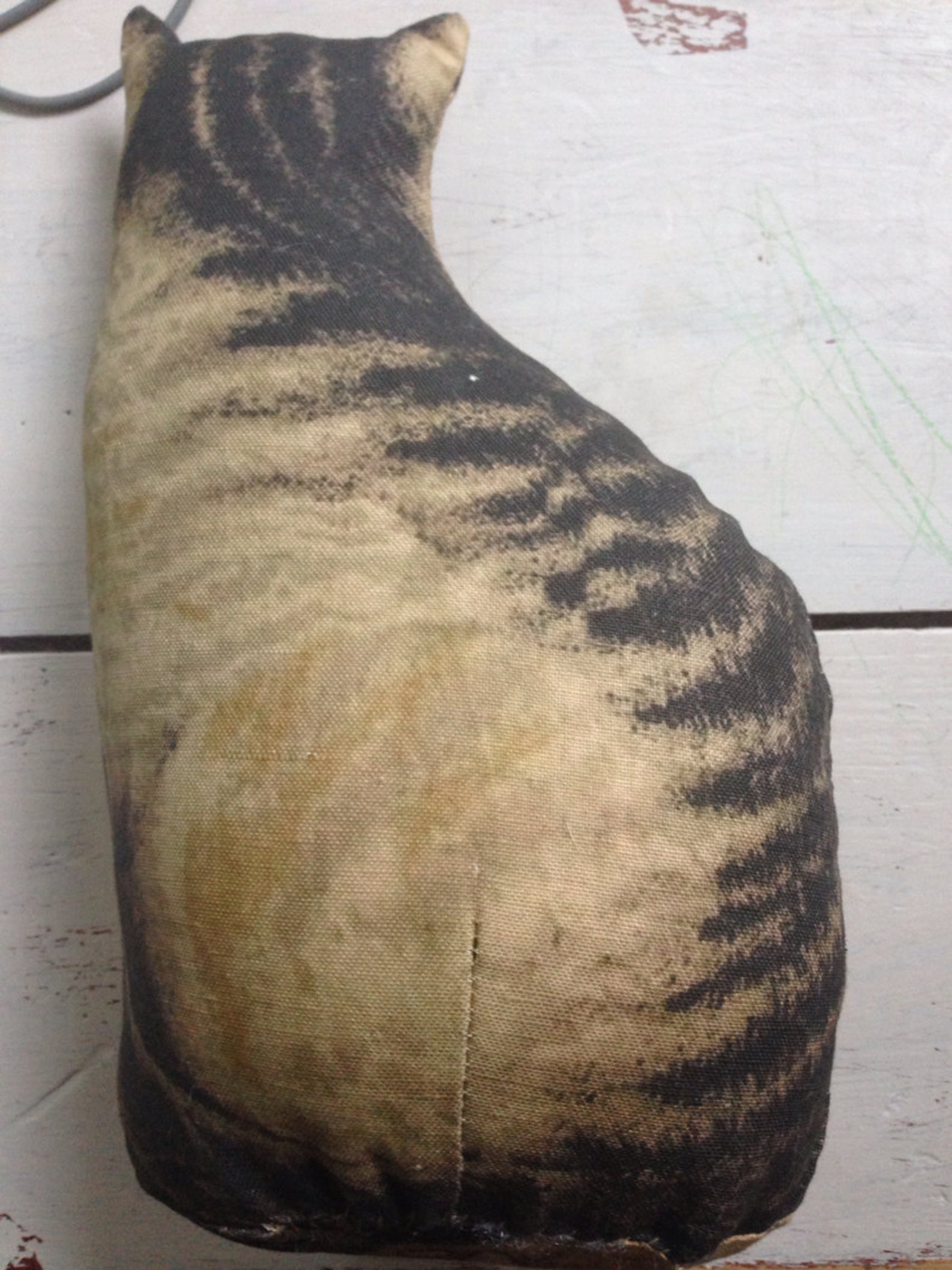 Primitive TABBY CAT Pillow DOLL 1892 Reproduction Litho Rag - Etsy