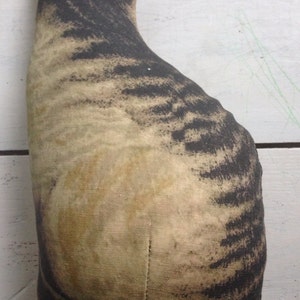 Primitive TABBY CAT Pillow DOLL 1892 Reproduction Litho Rag - Etsy