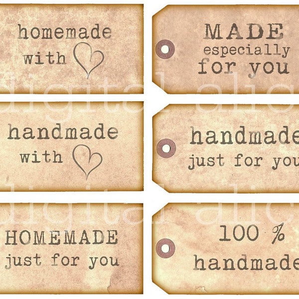 Handmade Tags - Etsy