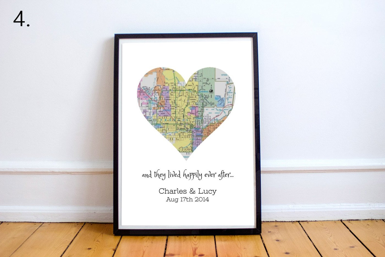 Printable CUSTOM MAP ART Heart Map With Your Names and Dates - Etsy