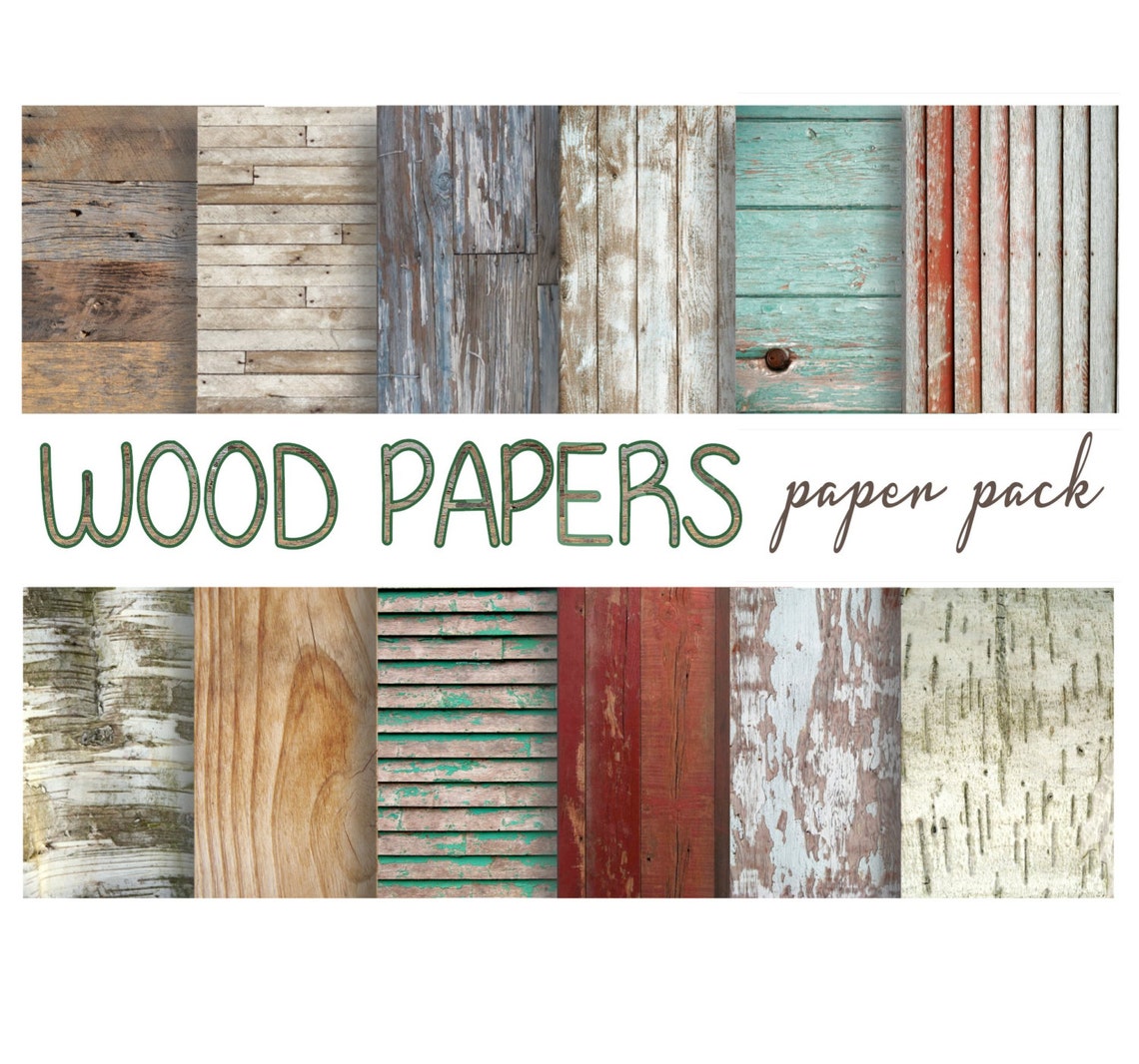 BIRCH BARK PAPER 10 Printable Papers Download Rustic Wood - Etsy