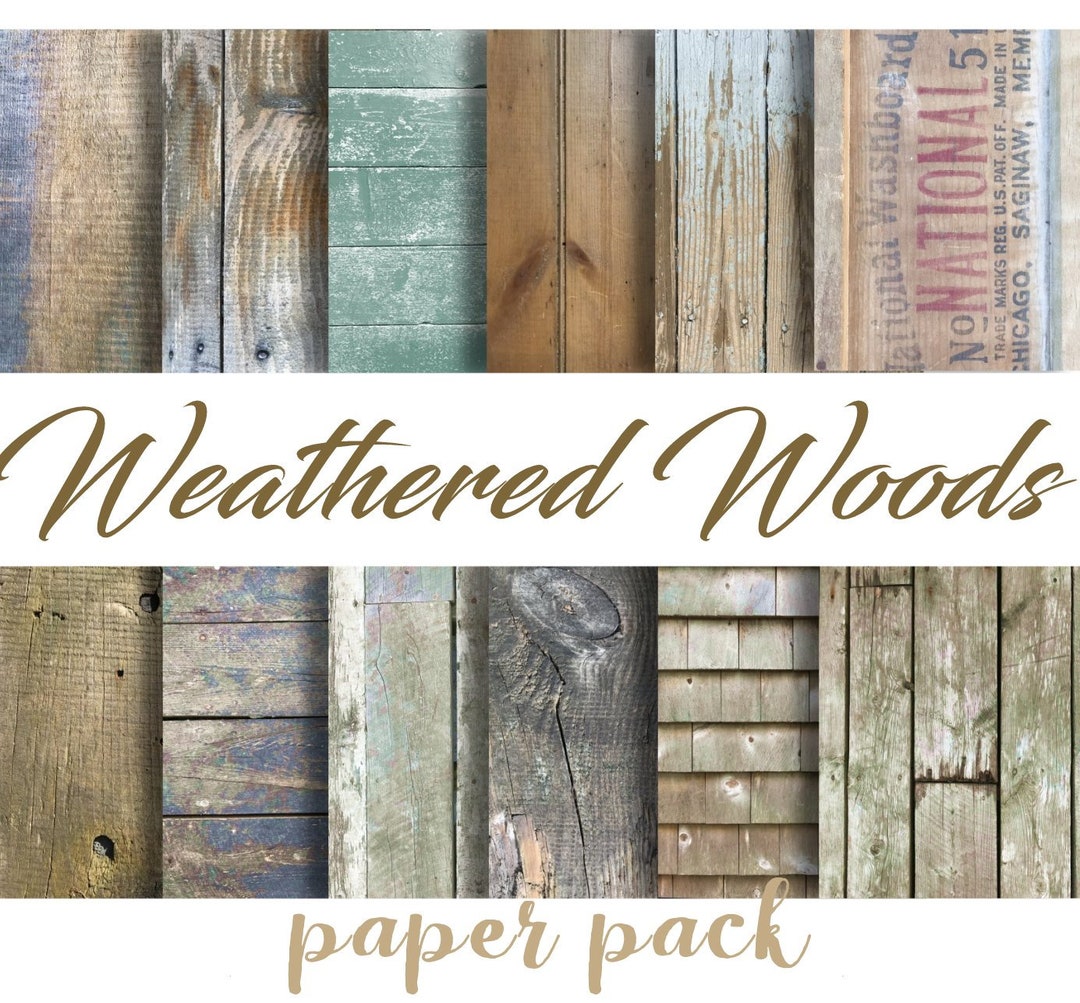 Weathered WOOD DIGITAL PAPER, Printable Papers, Rustic Texture ...