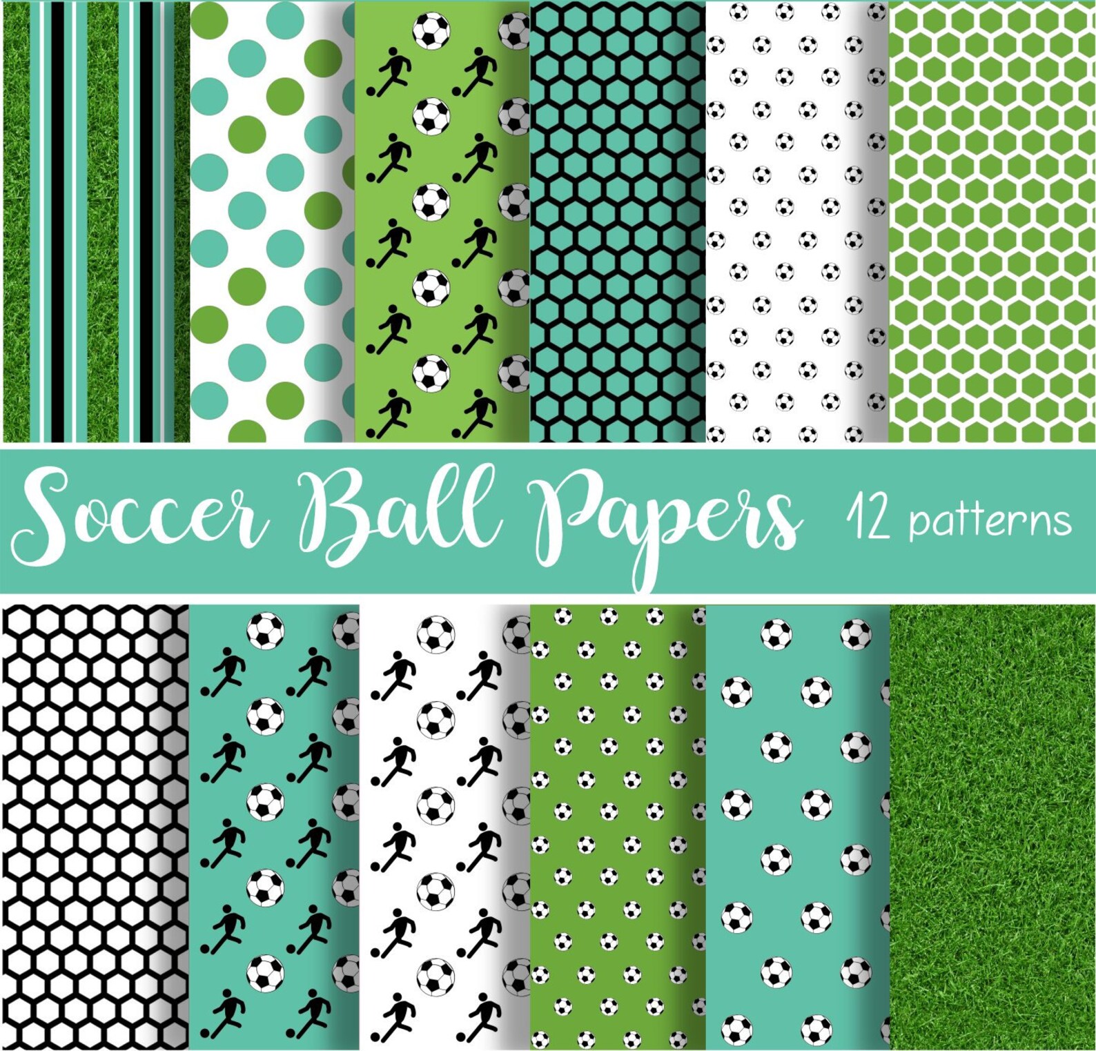 SOCCER BALL PAPER Digital Download Printable Soccer Player | Etsy