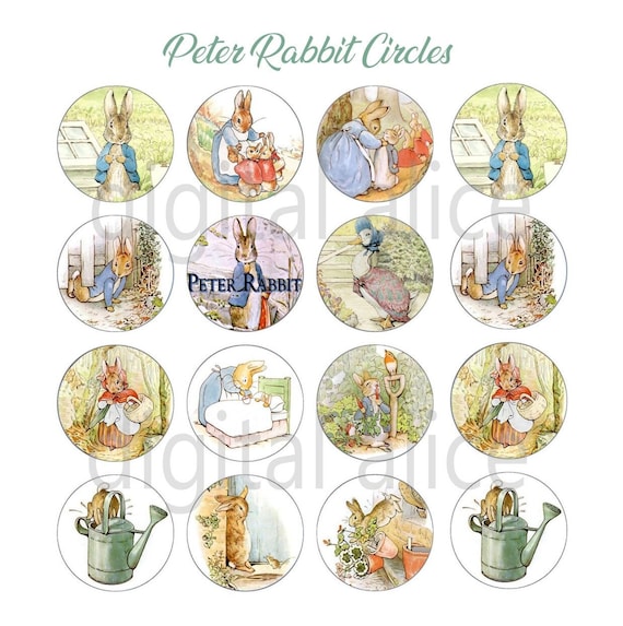 PETER RABBIT Craft Circles Vintage Beatrix Potter Bunny - Etsy