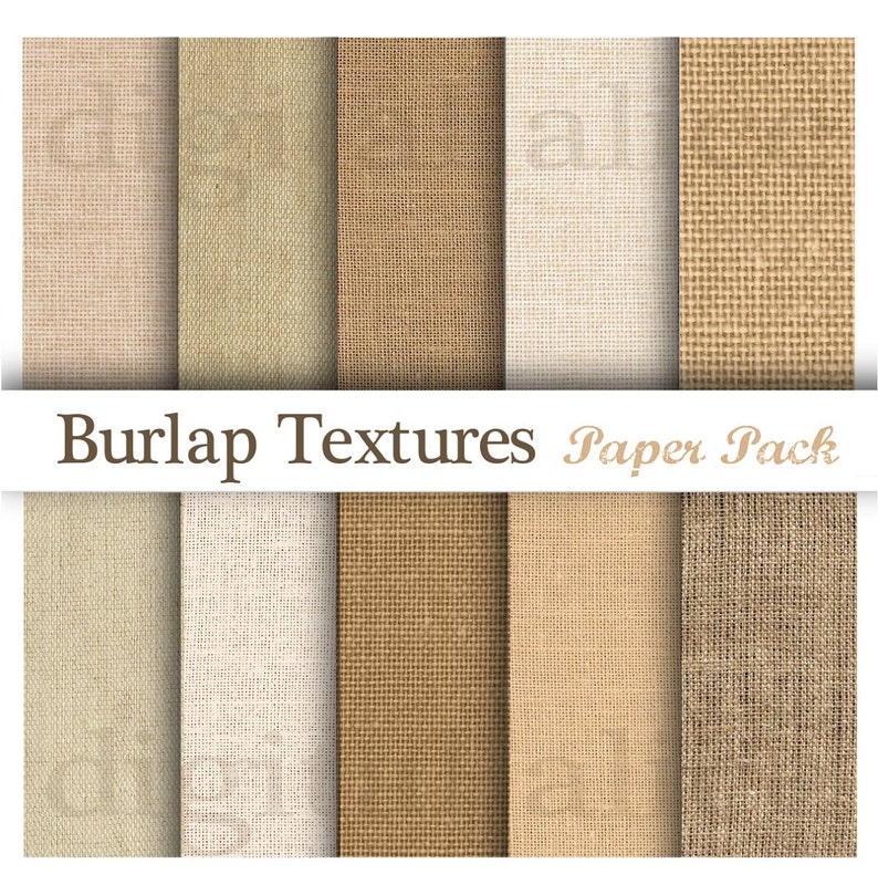 BURLAP & LINEN TEXTURES Paper Pack Digital Papers 10 - Etsy