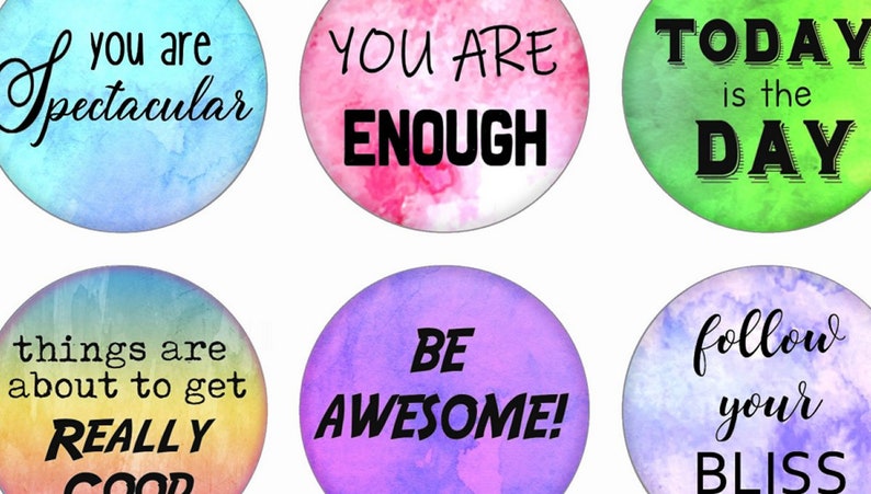 INSPIRATIONAL QUOTES CIRCLES Motivational Sayings Uplifting - Etsy