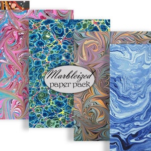 Artsy MARBLEIZED PAPERS - Digital Paper Pack -6 Marbliezed Papers ...
