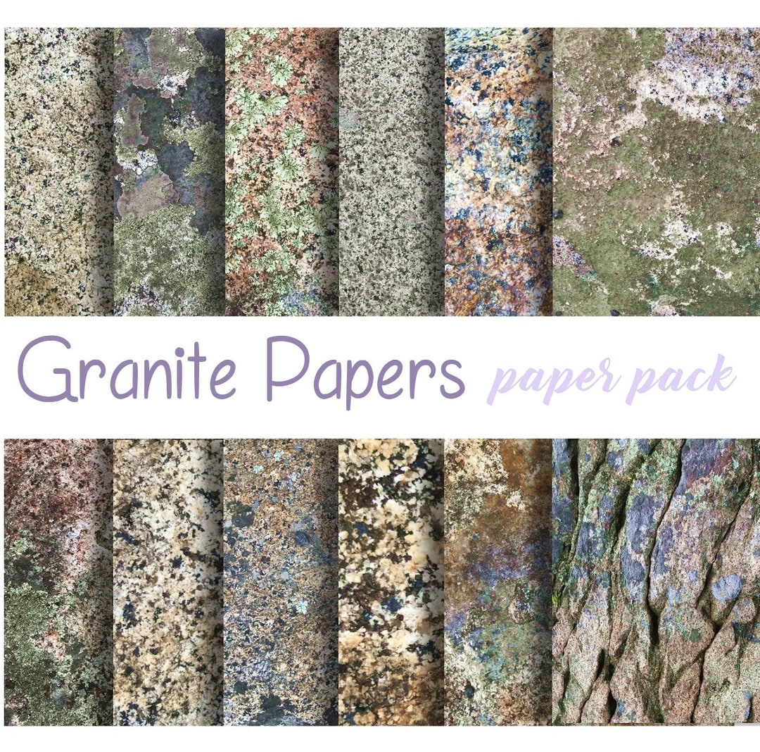 GRANITE DIGITAL PAPER, Printable Papers, Rock Stone Textures ...