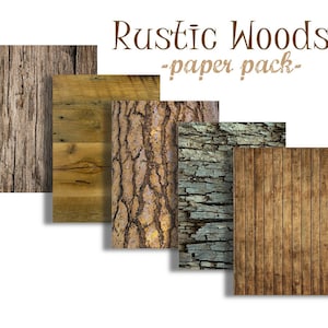 TREE BARK PAPER - Digital Paper Pack - Rustic Tree Bark Texture Papers ...