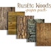 TREE BARK PAPER Digital Paper Pack Rustic Tree Bark - Etsy