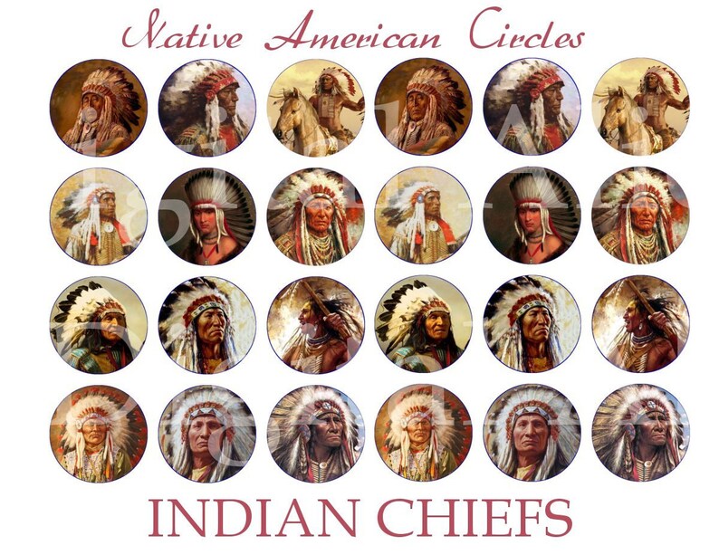 NATIVE AMERICAN INDIAN Chief Circles Craft Circles for Paper - Etsy