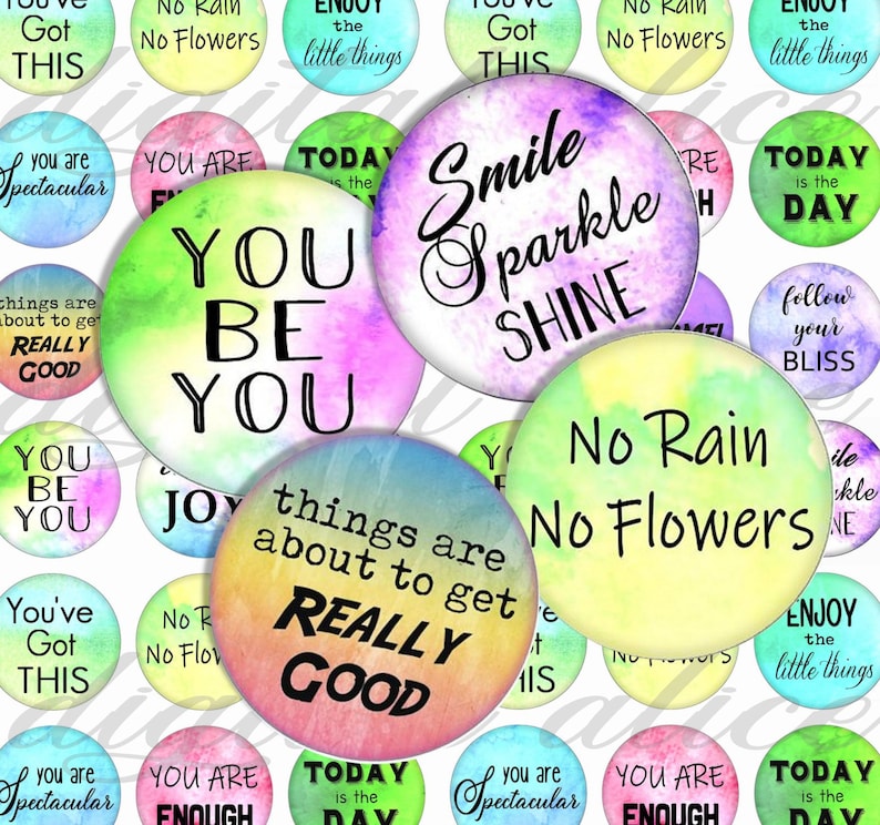 INSPIRATIONAL QUOTES CIRCLES Motivational Sayings Uplifting - Etsy