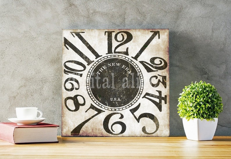 VINTAGE CLOCK FACE Printable Download- New Era Clock Dial -steampunk ...
