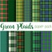 PLAID PAPERS - Green Scottish Tartans and Xmas Plaids - Digital Paper ...