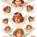 Vintage VICTORIAN ANGELS Clip Art Instant Download Digital Printable ...