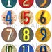 Old RUSTY NUMBER Craft Circles - Vintage Licence Plate Numbers -instant ...