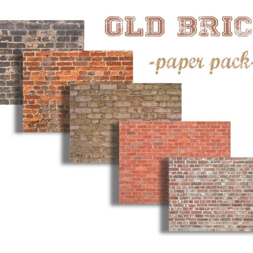 CONCRETE and BRICK Printable Digital Paper Download Paper - Etsy