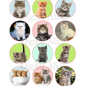 Vintage CLOCK DIAL FACES - 8 4 Inch Craft Circles - Instant Download ...