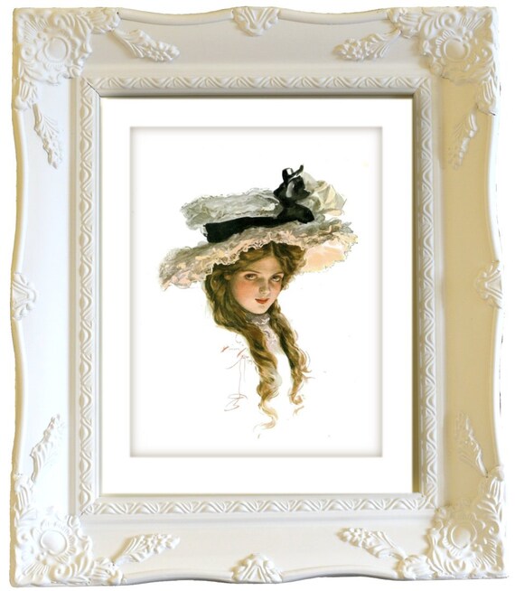 Antique GLAMOUR GIRL PRINT Digital Download Printable Poster | Etsy