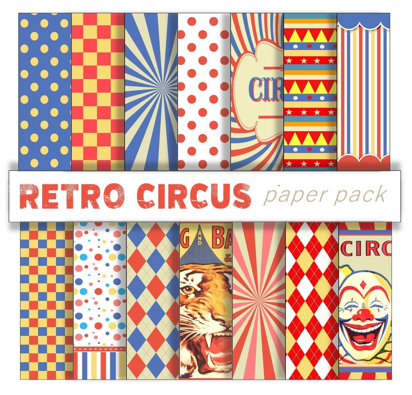 Vintage Circus Paper Background