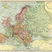 VINTAGE 1901 MAP of EUROPE Instant Download Digital Printable- Old ...