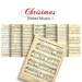 CHRISTMAS CAROLS Sheet Music No 1 - Digital Paper Pack - 7 Christmas ...