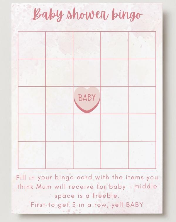 Pink Baby Shower Game Printable's – Instant Download - Etsy