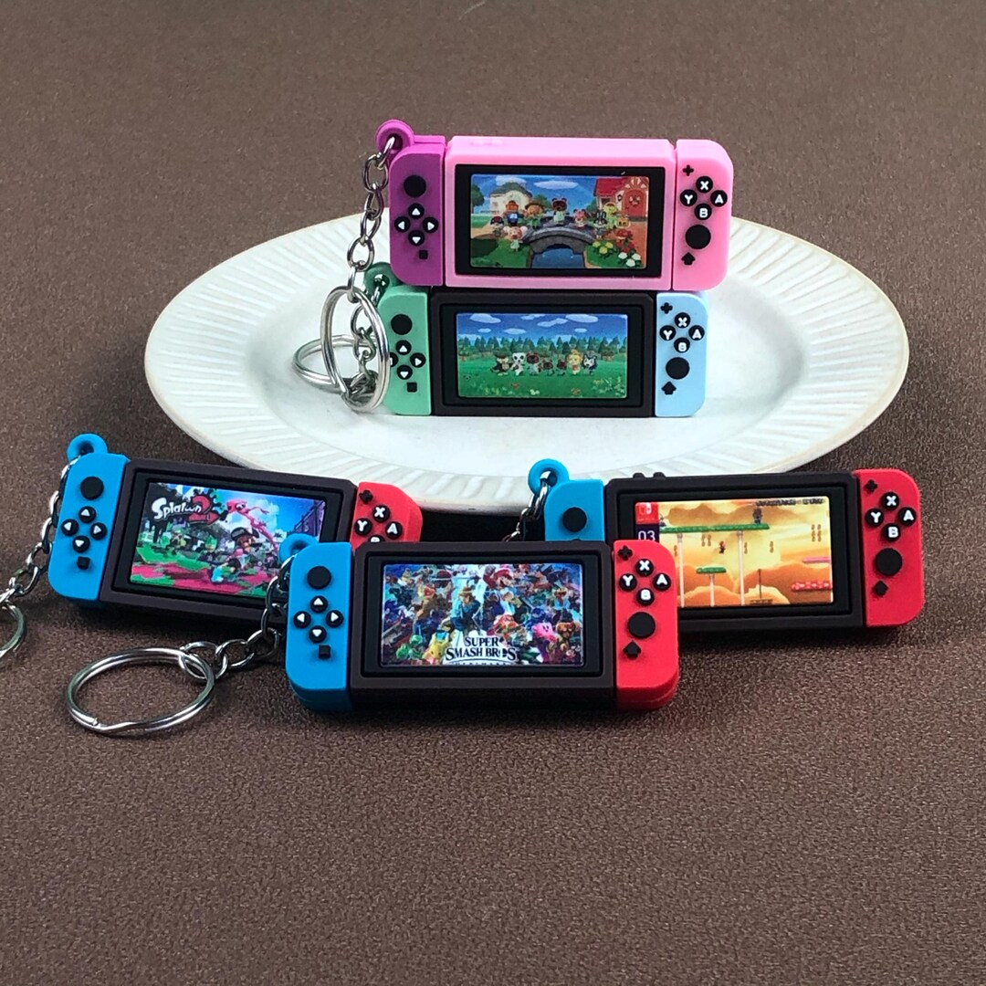 Nintendo Switch Keychain Acrylic Shaker Keychain Super Mario Keychains ...