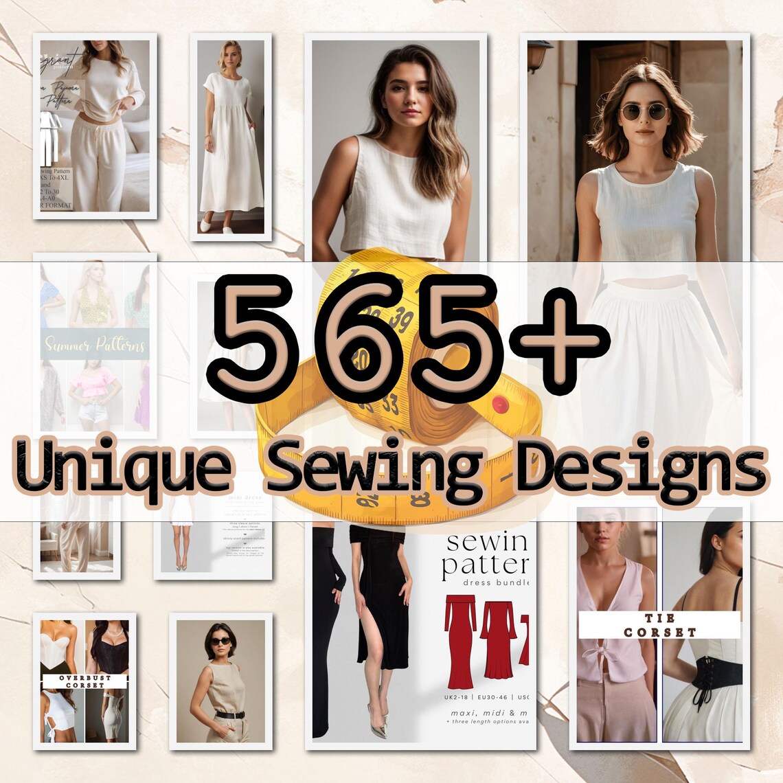 565+ Sewing Pattern PDF Pattern Easy Sewing Pattern Summer Skirt Set ...